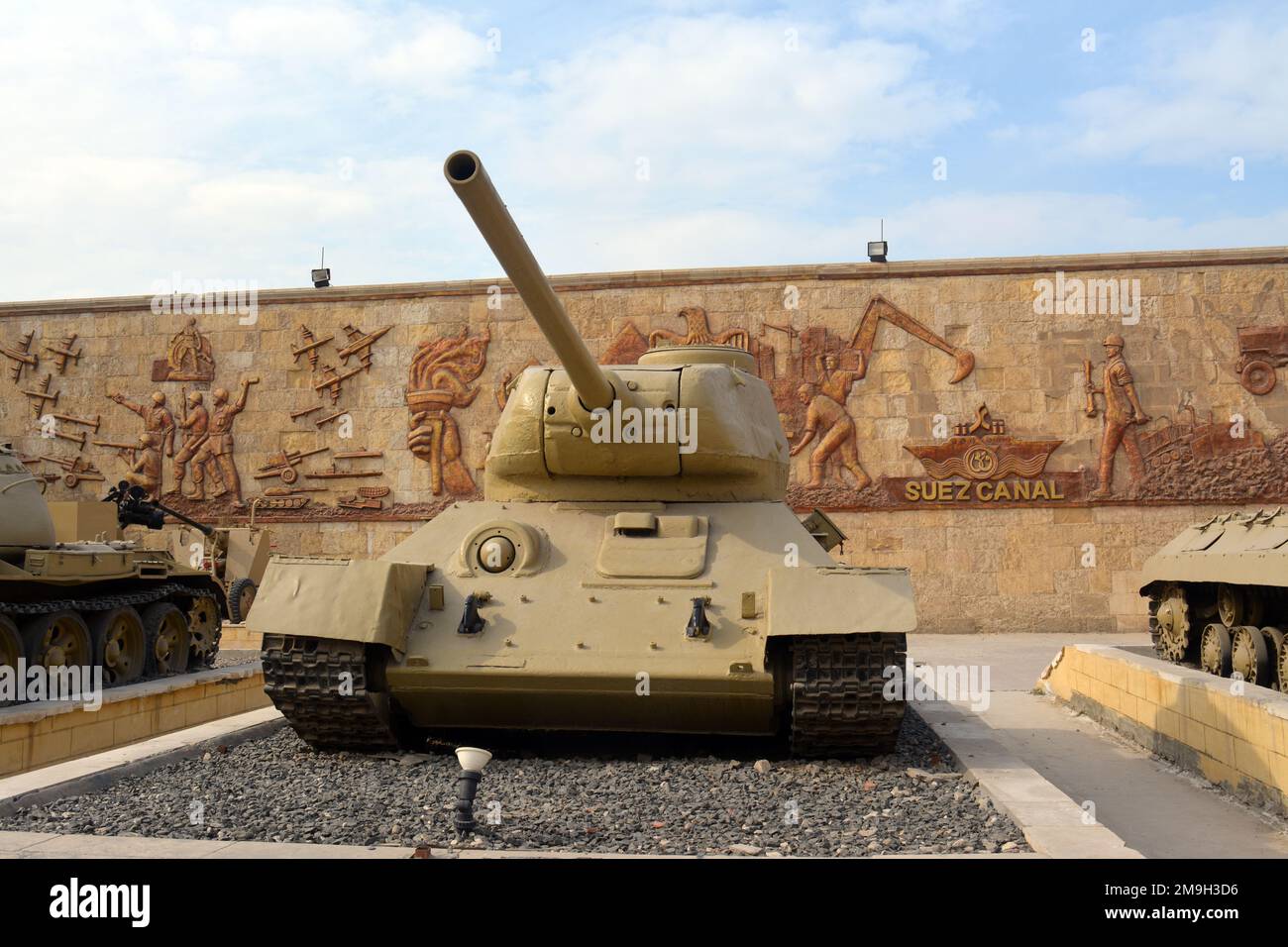 Cairo, Egypt, January 7 2023: old tanks, armored fighting vehicle used ...