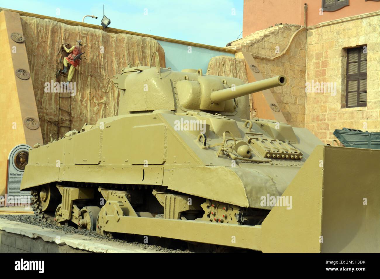 Cairo, Egypt, January 7 2023: old tanks, armored fighting vehicle used ...