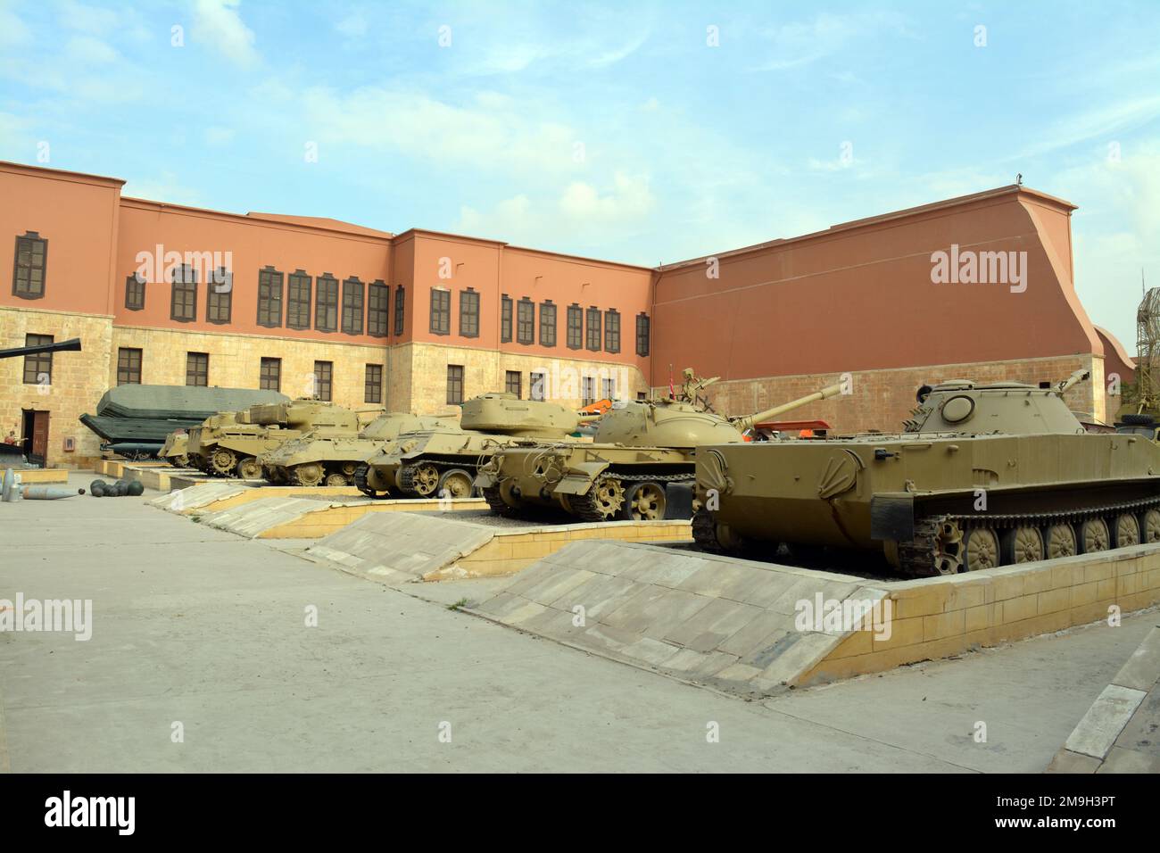 Cairo, Egypt, January 7 2023: old tanks, armored fighting vehicle used ...