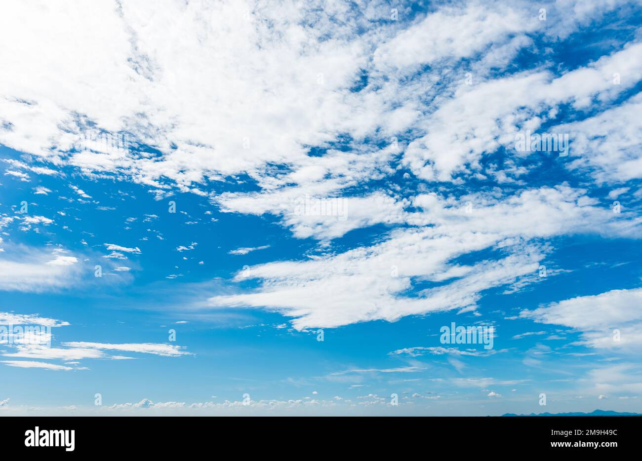 Blue sky with beautiful clouds Stock Photo - Alamy