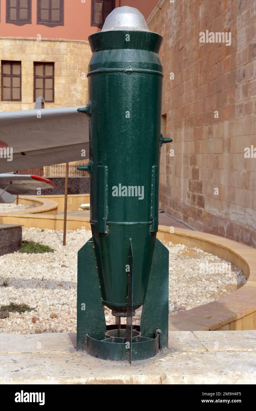 Cairo, Egypt, January 7 2023: old ancient retro highly explosive heavy ...