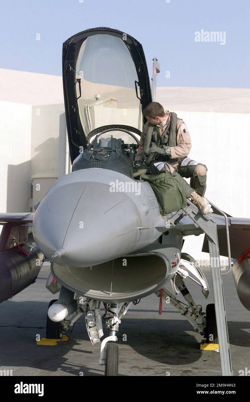Fighter Pilot First Lieutenant (1LT) Dave "A-Bee" DeAngelis stands on ...