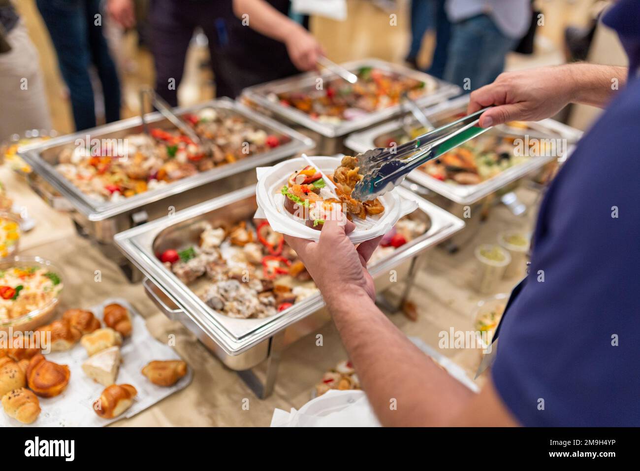 Self service buffet concept on event at restaurant Stock Photo - Alamy