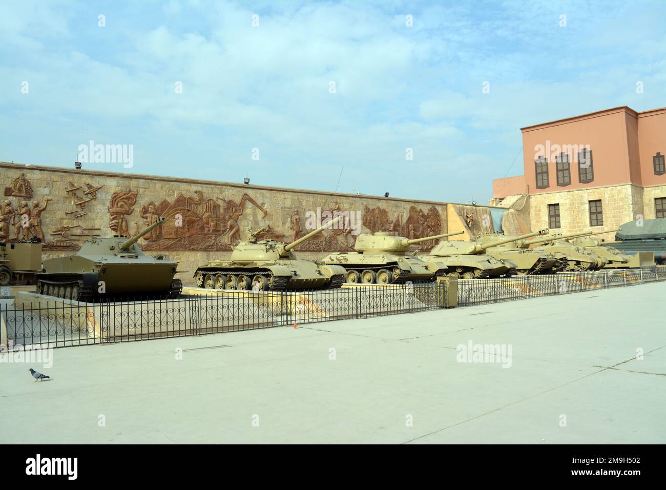 Cairo, Egypt, January 7 2023: old tanks, armored fighting vehicle used ...