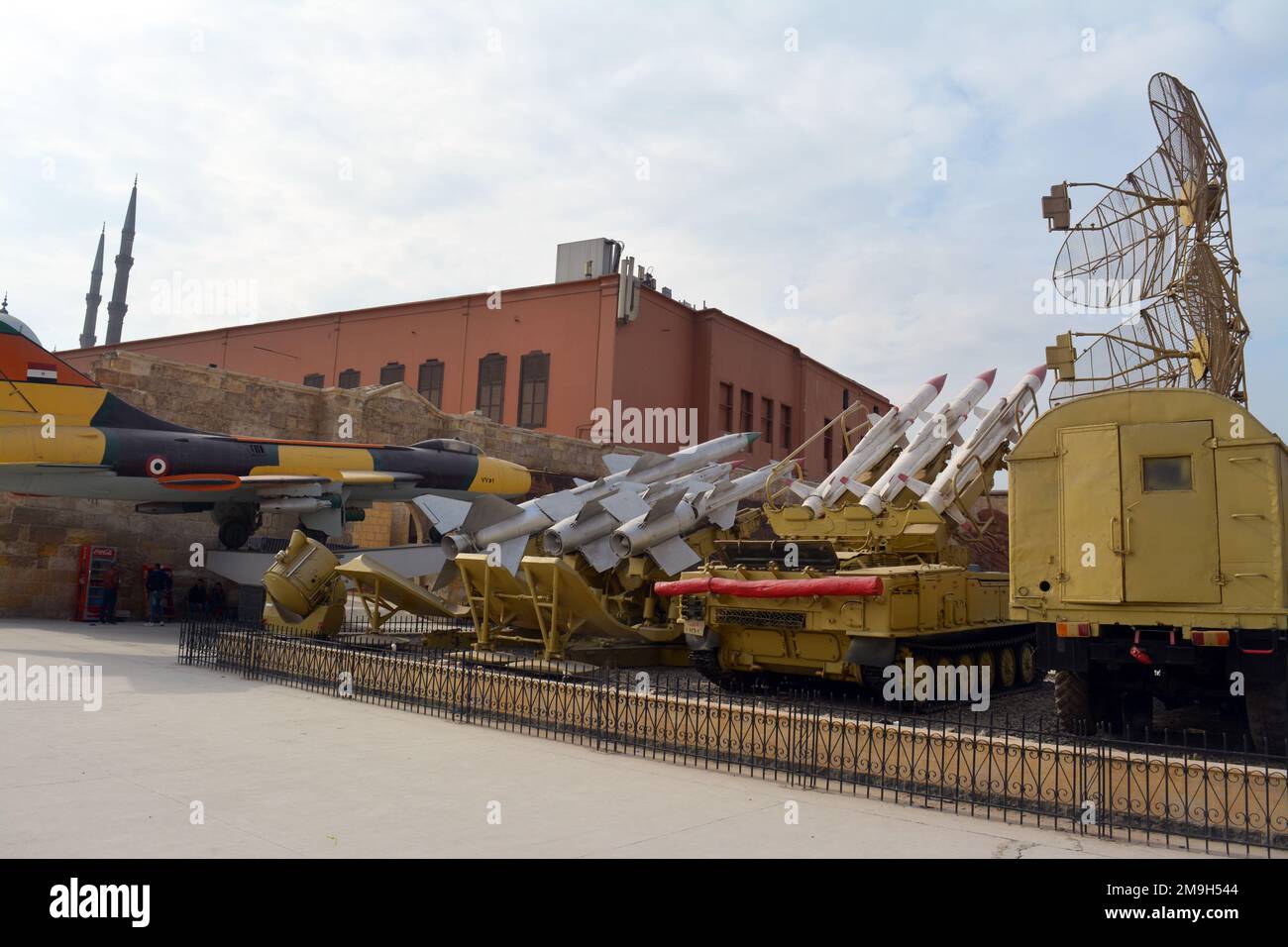Cairo, Egypt, January 7 2023: USSR Soviet Union ground to air Sam 2 Sam ...