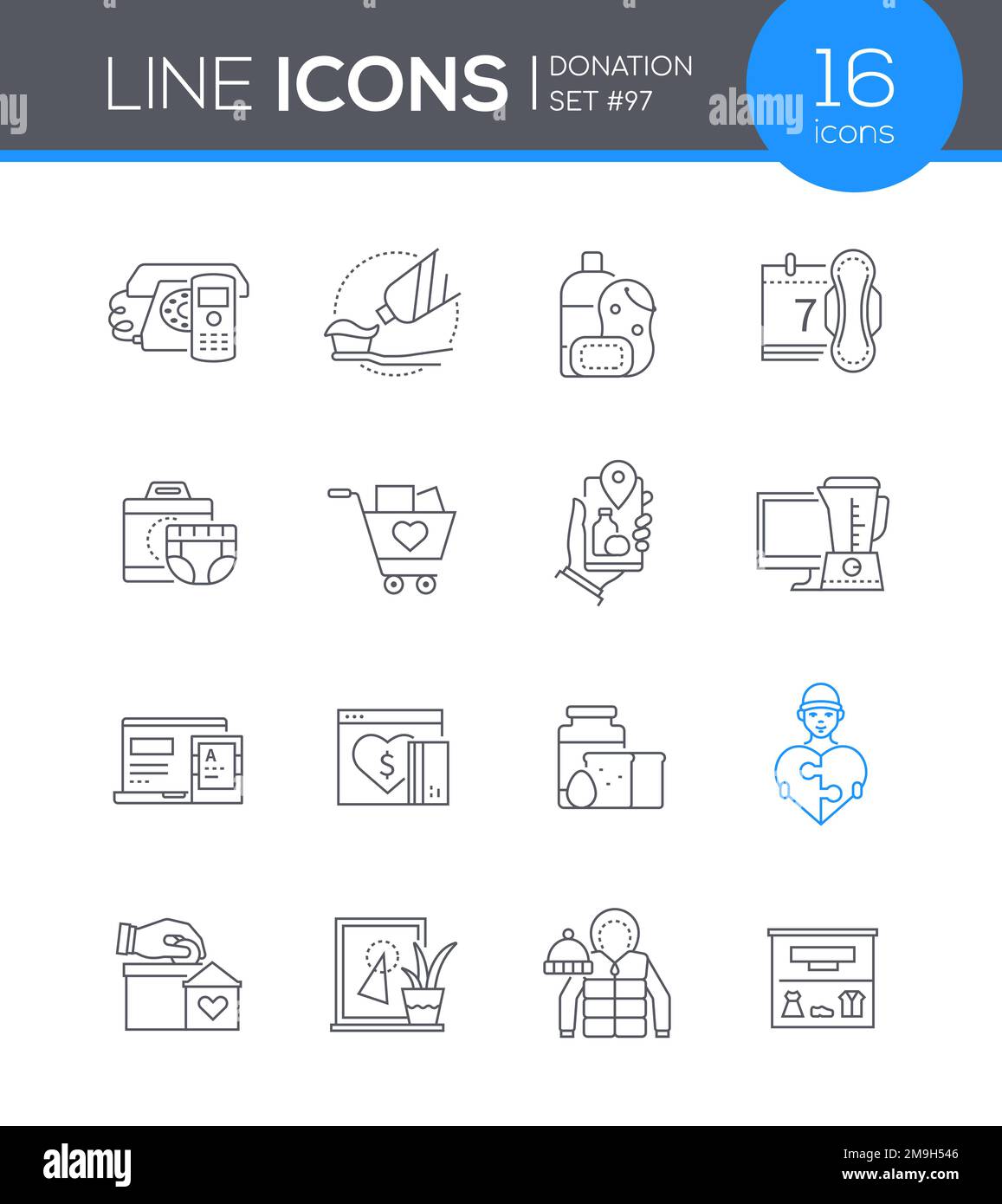 Community line icons collection Stock Vector Images - Alamy
