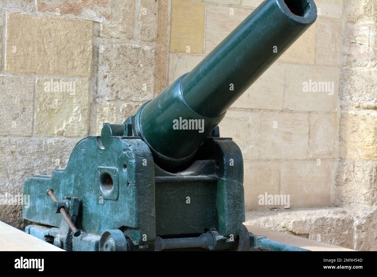 Cairo, Egypt, January 7 2023: old Armstrong coastal gun used in old ...