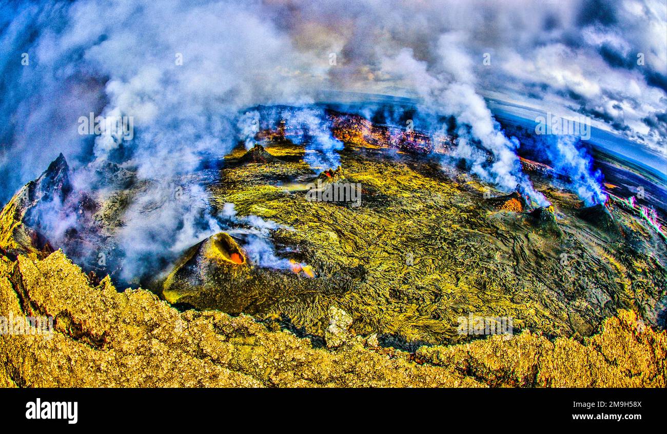Aerial view volcanic terrain hi-res stock photography and images - Alamy