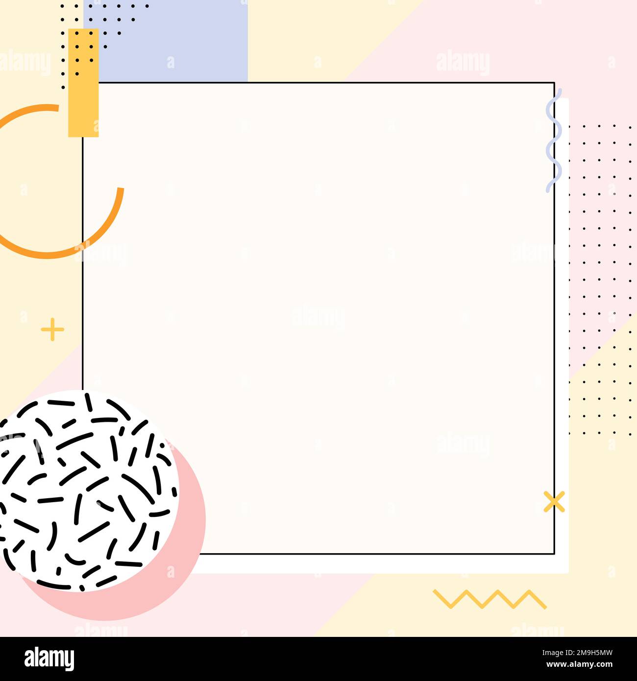 Pastel Memphis Instagram ad background vector Stock Vector Image & Art ...