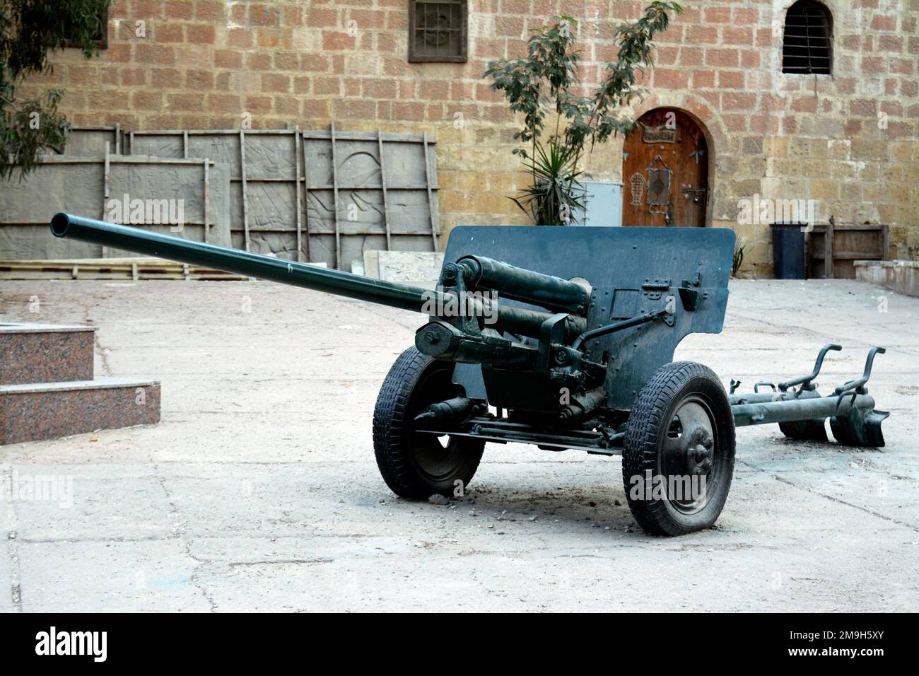 Cairo, Egypt, January 7 2023: old ancient military gun on wheels from ...