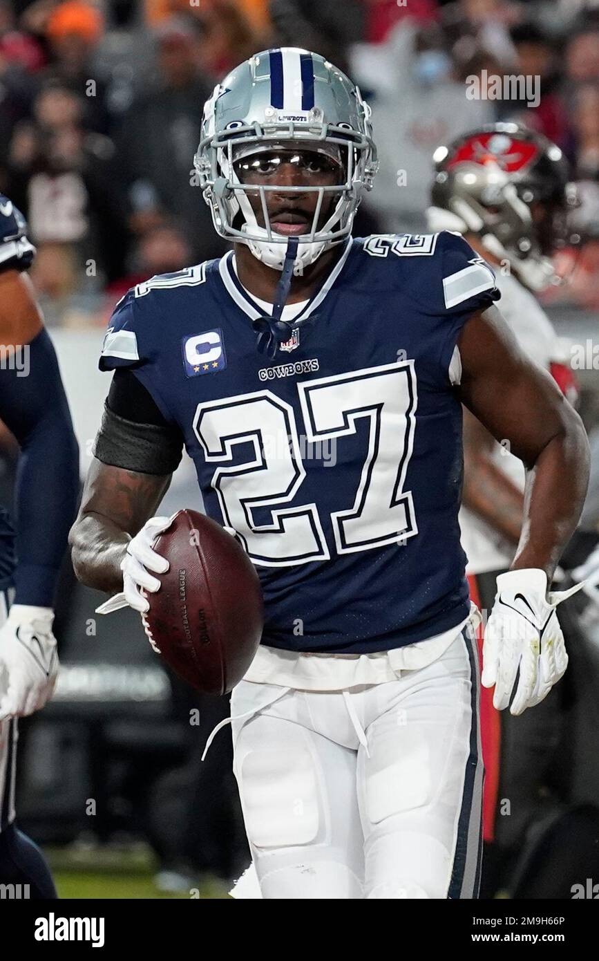 Dallas Cowboys safety Jayron Kearse (27) after intercepting a pass by ...