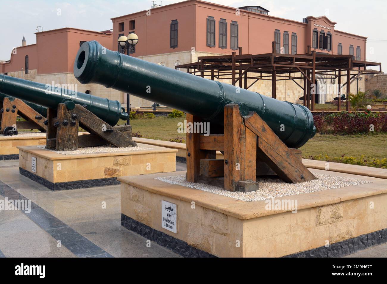 Cairo, Egypt, January 7 2023: old coastal gun used in old wars from the ...