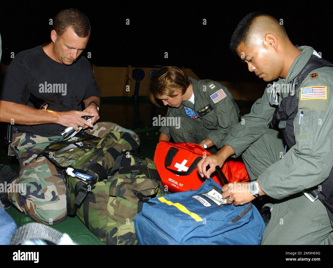 US Air Force (USAF) medical personnel from the 28th Air Expeditionary ...