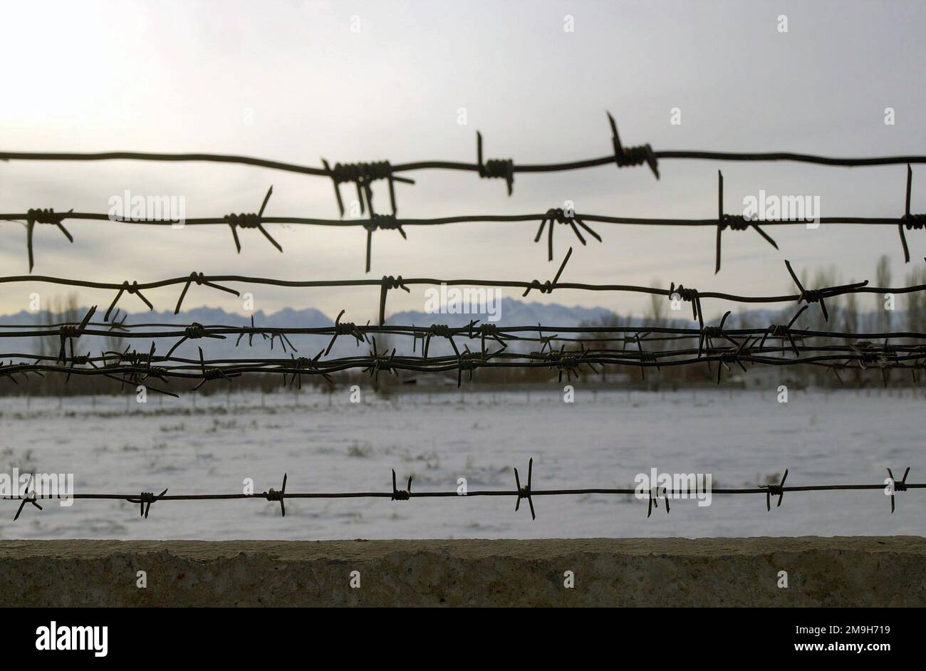 A mountain range near the Manas International Airport, Bishkek ...