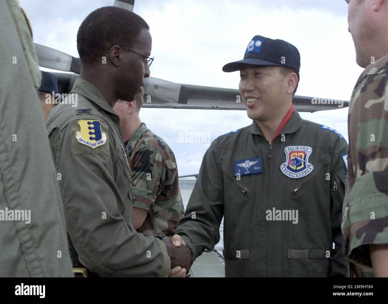 US Air Force (USAF) Colonel (COL) Ed Rice, 28th Air Expeditionary Wing (AEW) Commander, welcomes ...