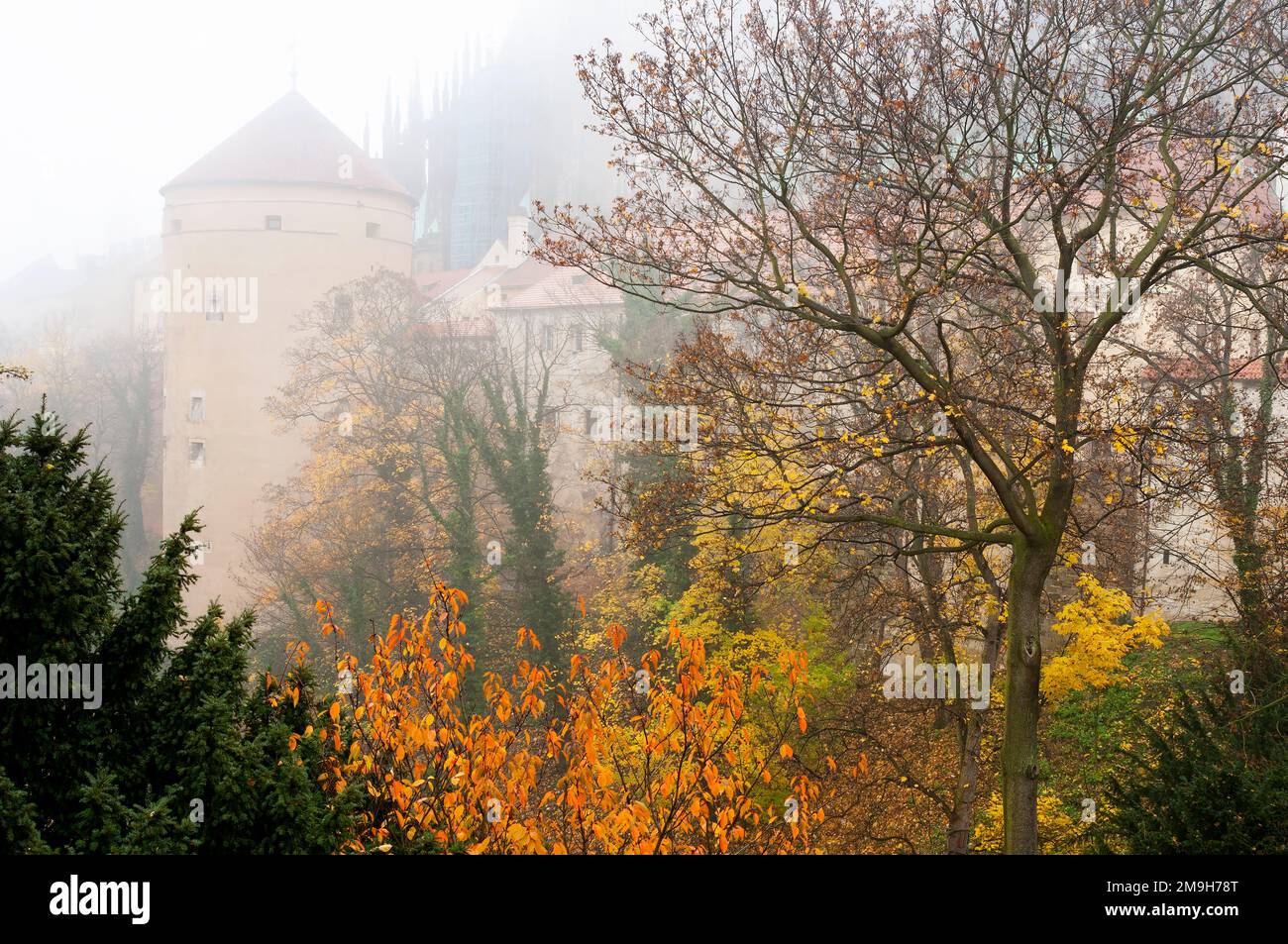 Autumn landscape with castle, Prague, Czech Republic Stock Photo - Alamy
