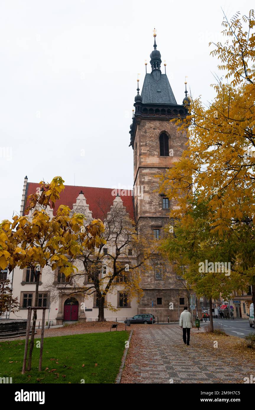 Prague charles square new town hall hi-res stock photography and images ...