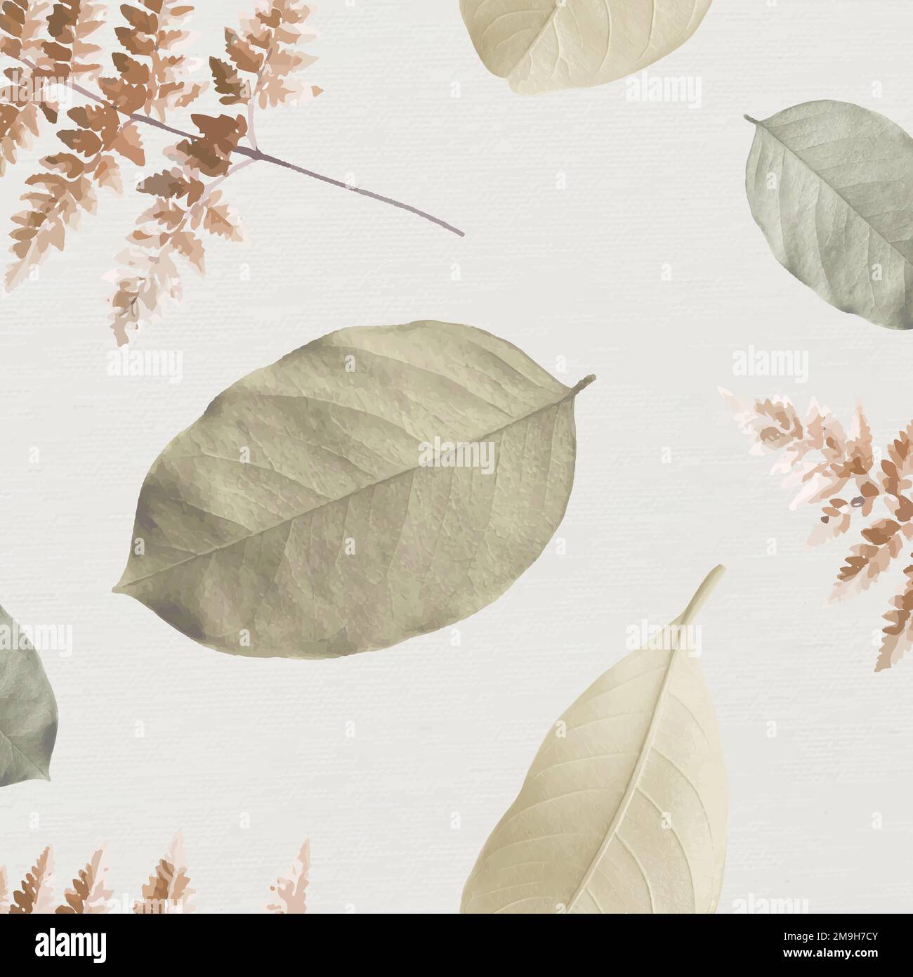 Tropical leaf seamless patterned background vector Stock Vector Image ...