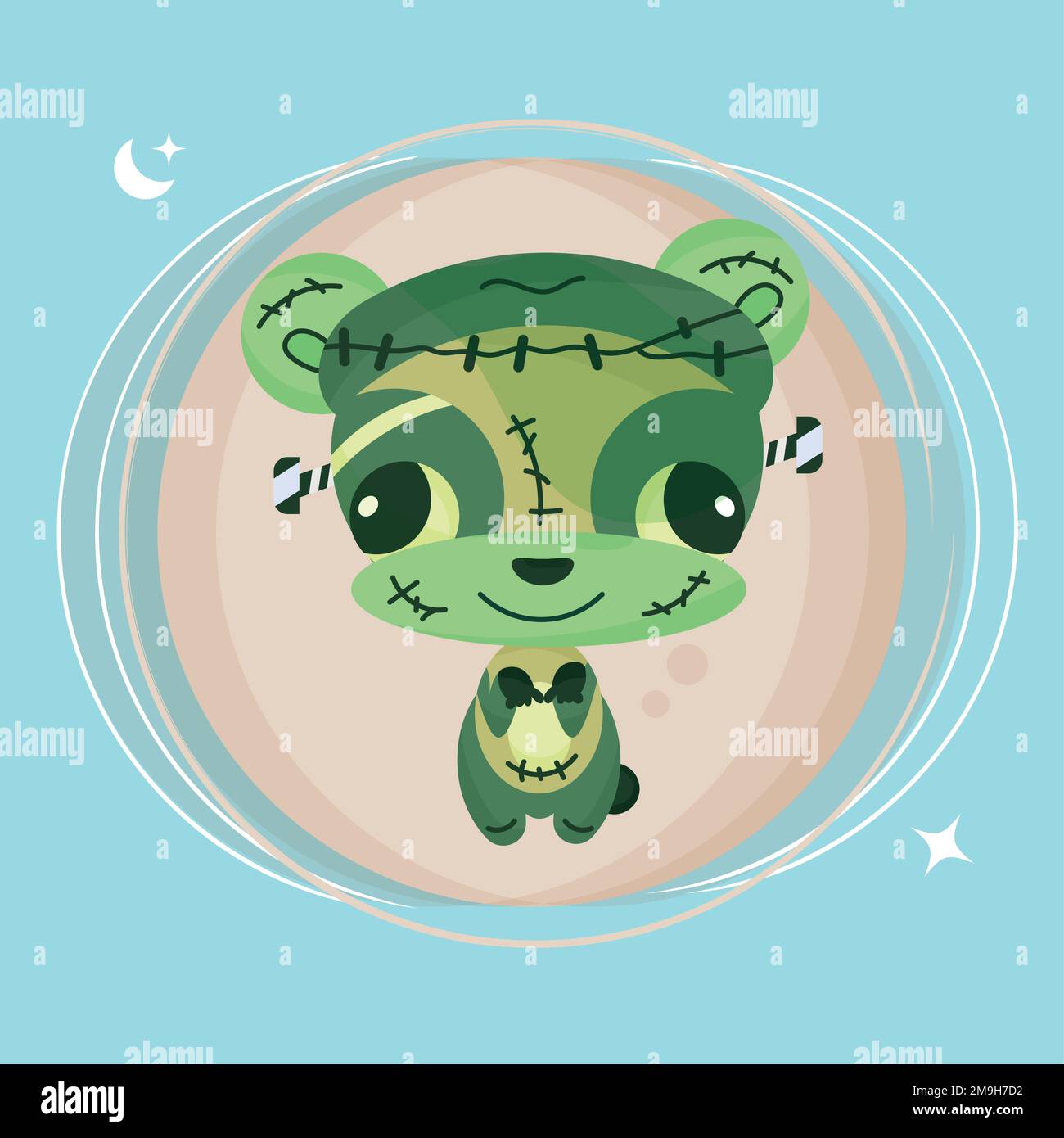 Isolated cute dog on a zombie costume Vector Stock Vector Image & Art ...