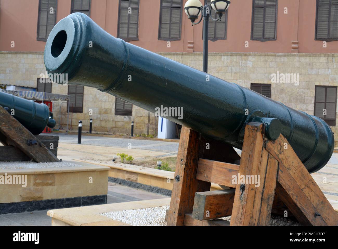 Cairo, Egypt, January 7 2023: old coastal gun used in old wars from the ...