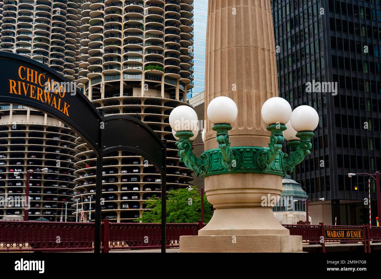 Entrance to Chicago Riverwalk, Chicago, Illinois, USA Stock Photo - Alamy