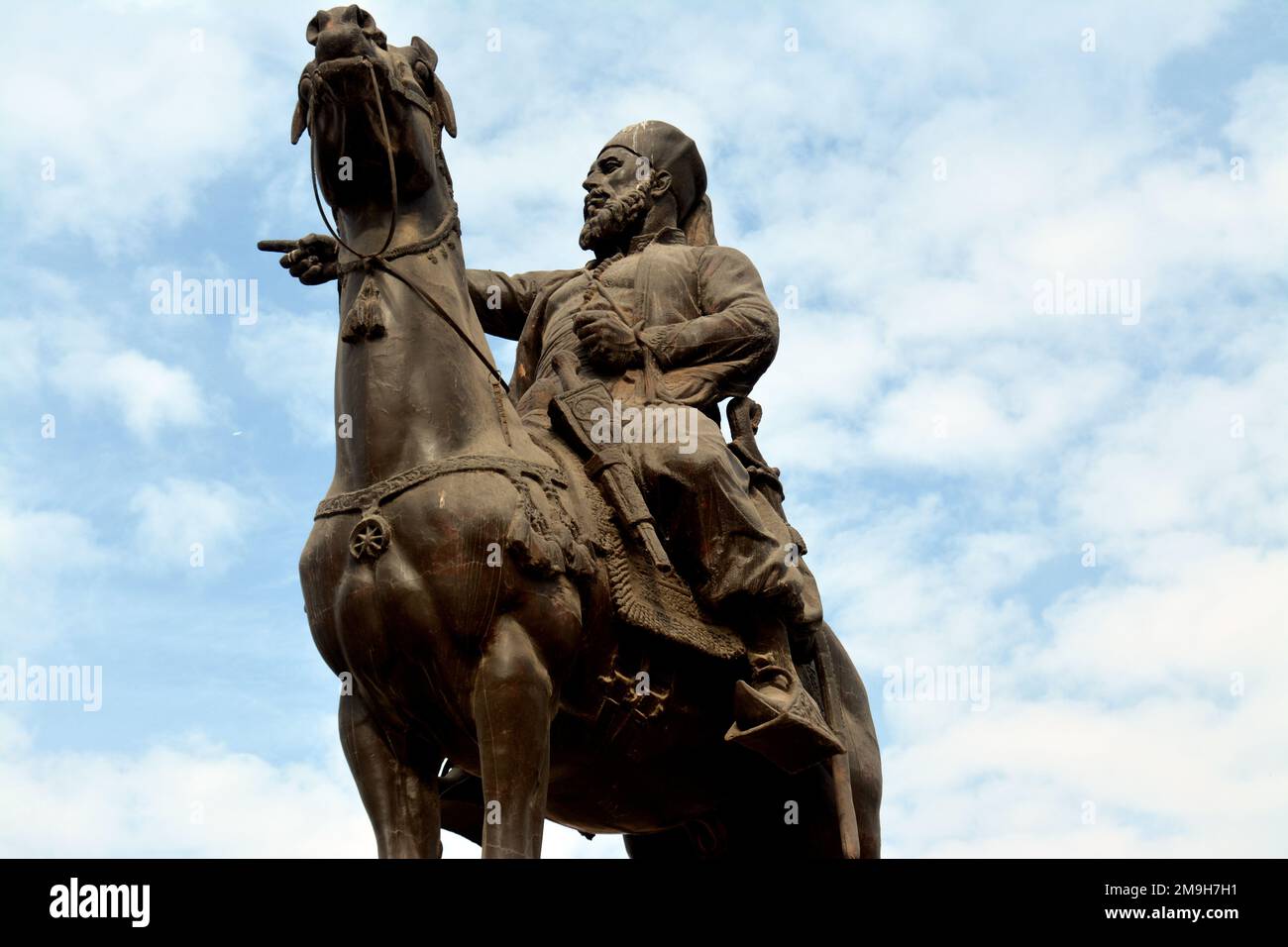 Cairo, Egypt, January 7 2023: Ibrahim Pasha statue on his horse from ...