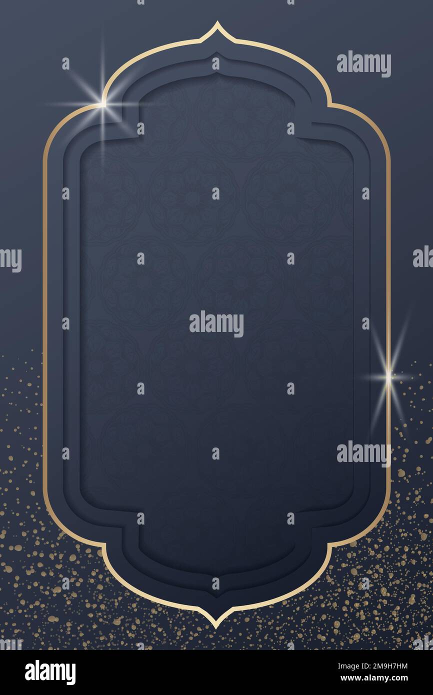 Golden Eid Mubarak frame design vector Stock Vector Image & Art - Alamy