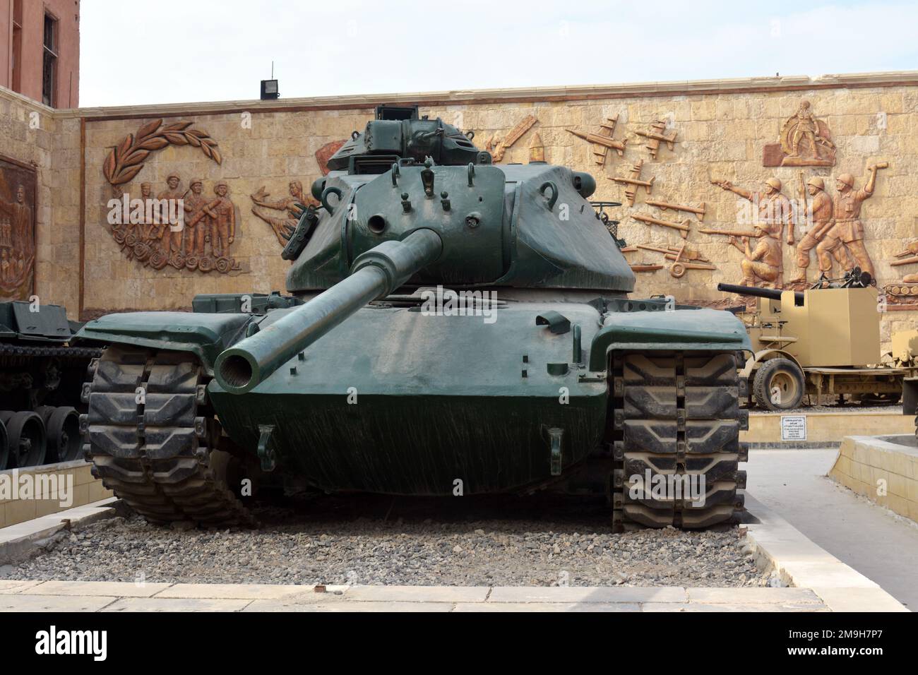 Cairo, Egypt, January 7 2023: old tanks, armored fighting vehicle used ...