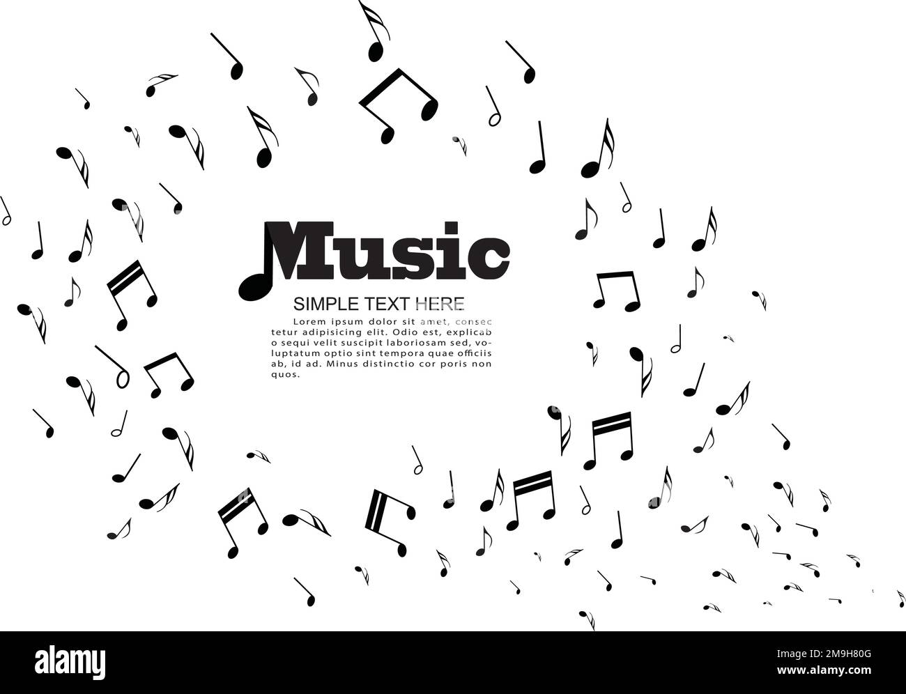A vector illustration of a musical poster template with text space on ...