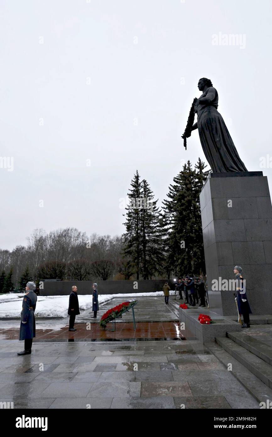 St Petersburg, Russia. 18th Jan, 2023. Russian President Vladimir Putin ...