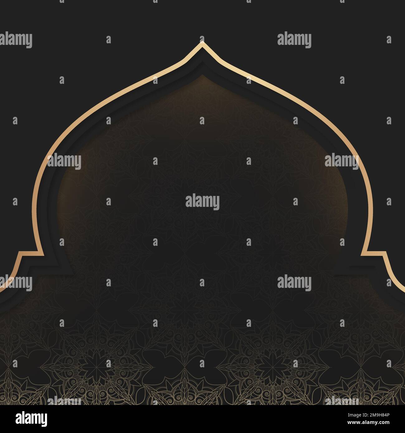 Golden Eid Mubarak frame design vector Stock Vector Image & Art - Alamy