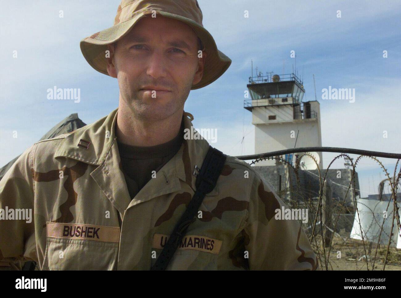 Captain Christopher Bushek, USMC, Force Protection Offier for the ...
