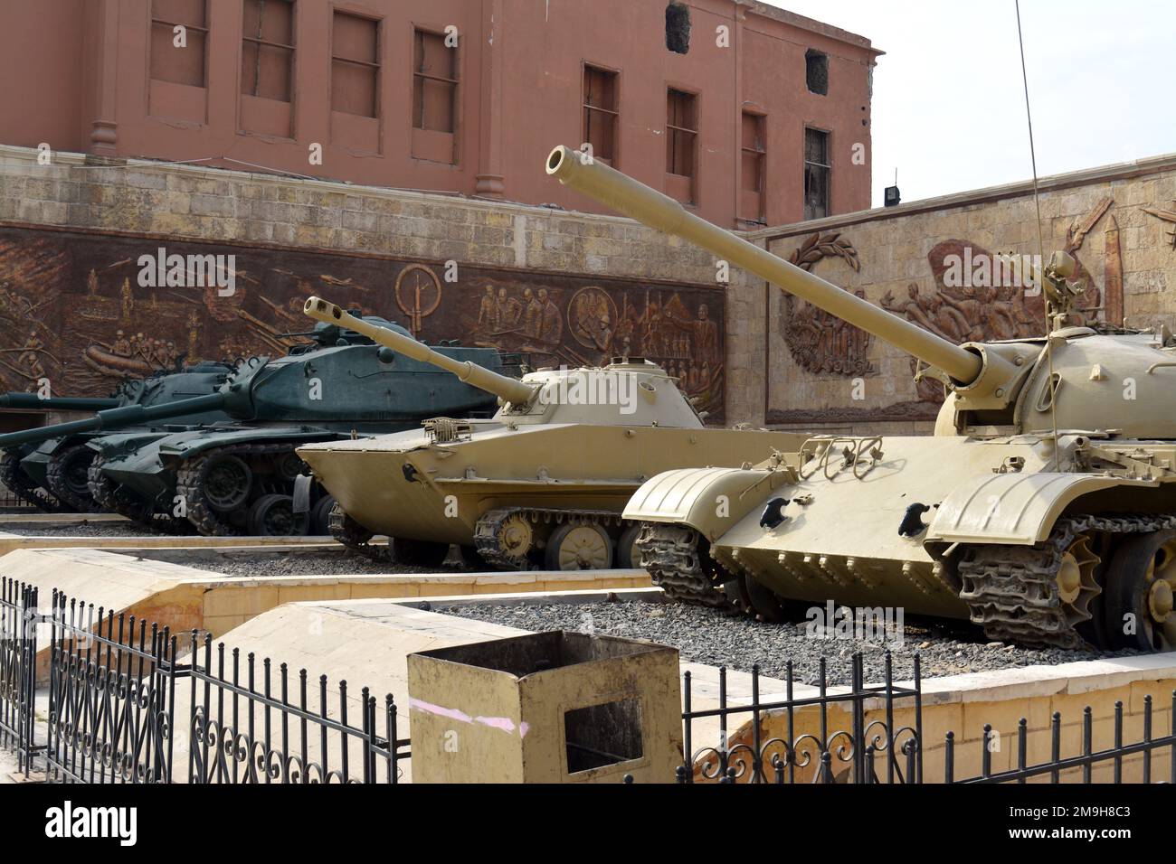 Cairo, Egypt, January 7 2023: old tanks, armored fighting vehicle used ...