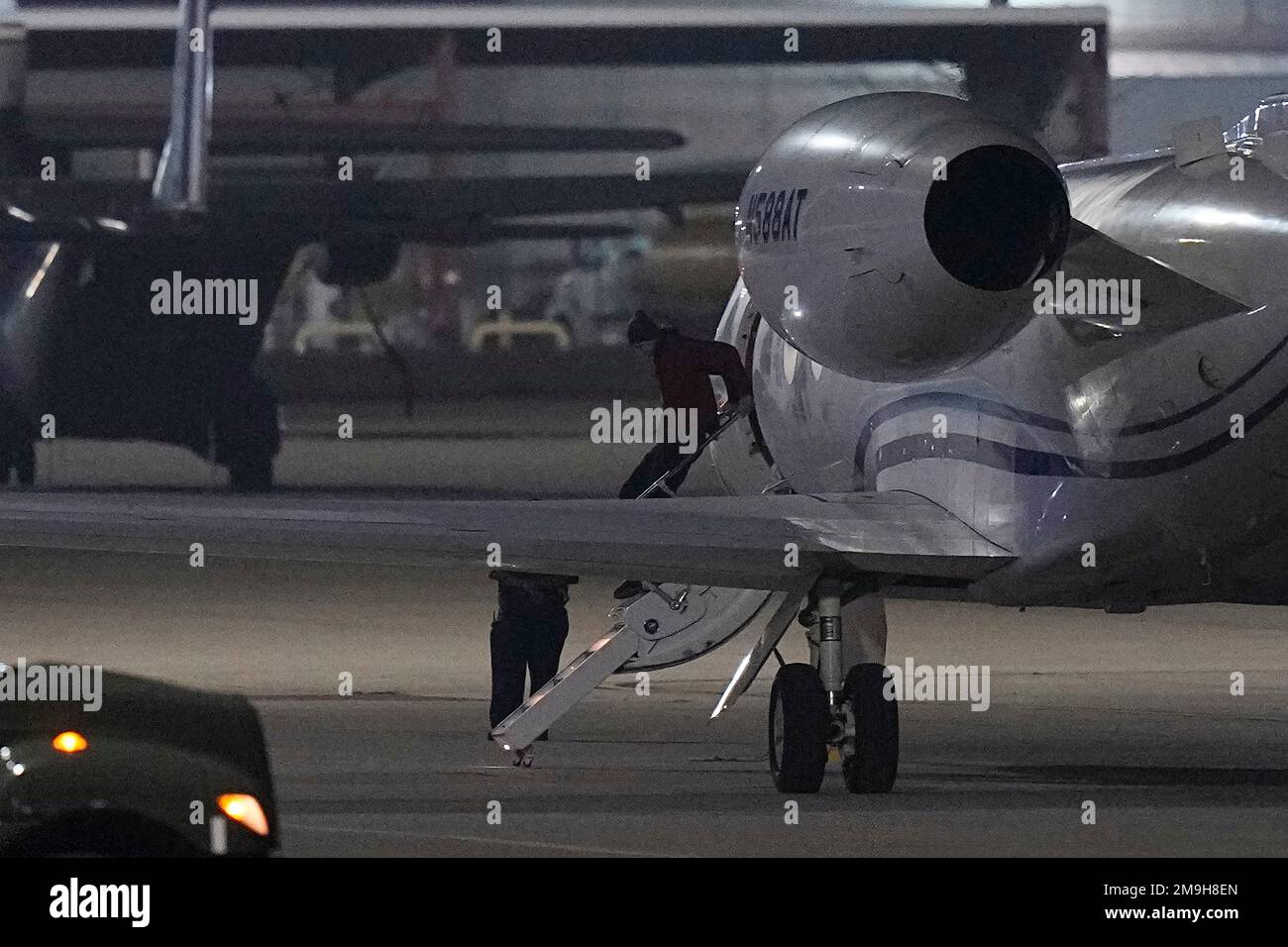 FILE - WNBA star Brittney Griner deplanes at Kelly Field in San Antonio ...