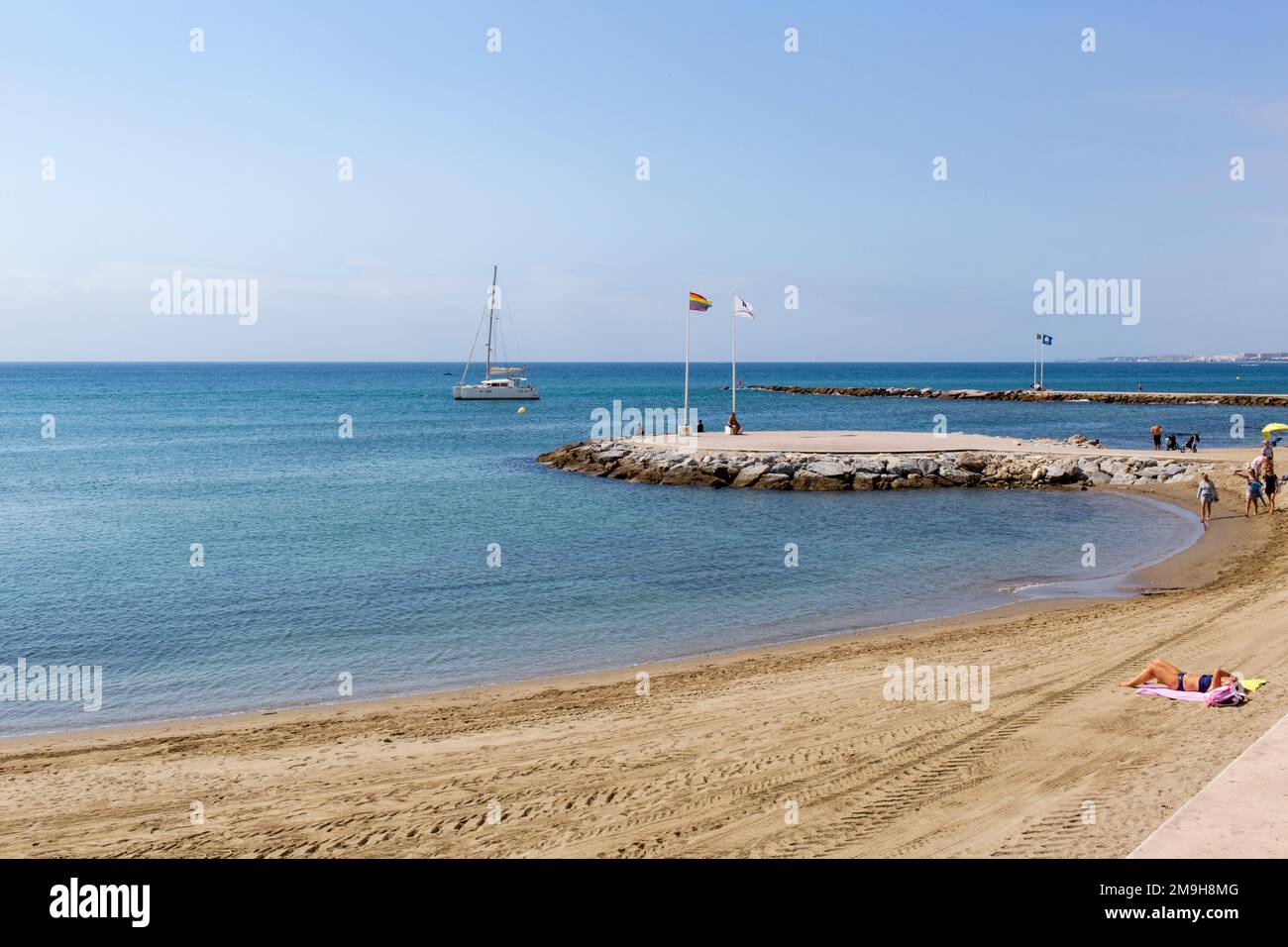 La Fontanilla Beach, Marbella, Spain Stock Photo - Alamy