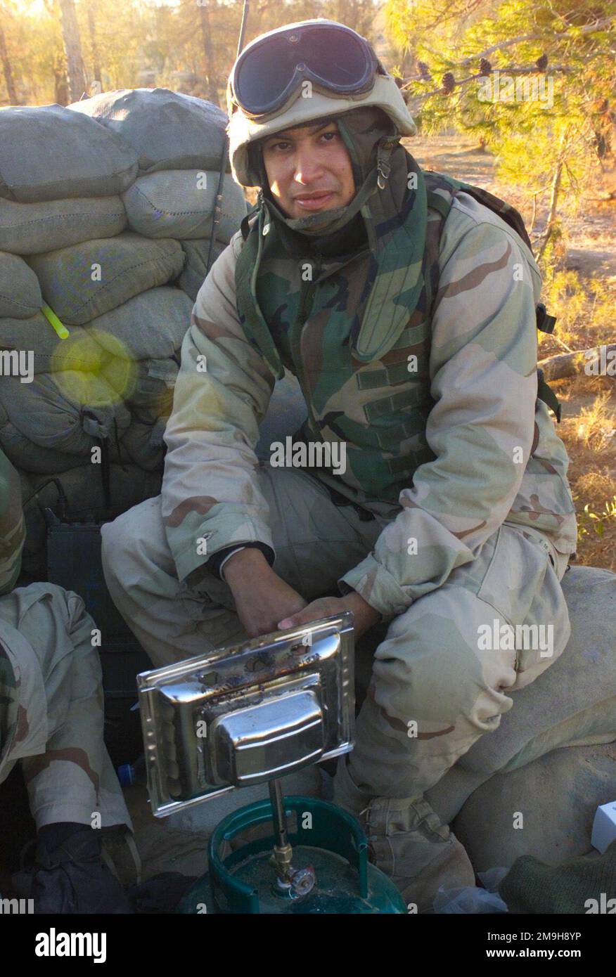 Lance Corporal R. DeJesus, USMC, a member of the Military Police ...