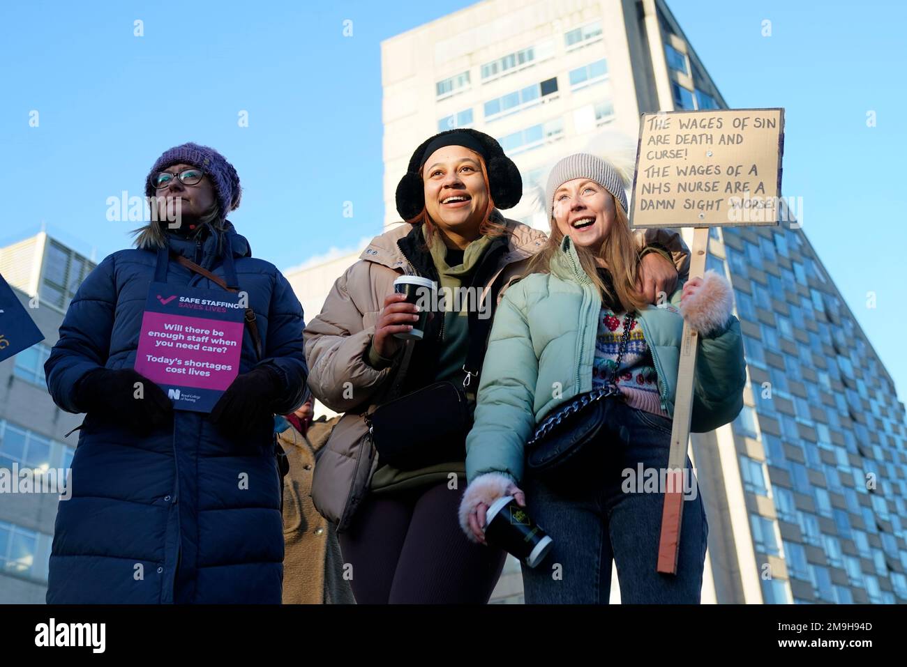 Sheffield rcn picket line hi-res stock photography and images - Alamy