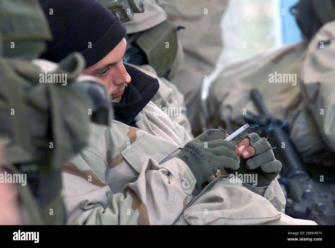 Corporal Mitchell, USMC, a member of Headquarters Company, Battalion ...