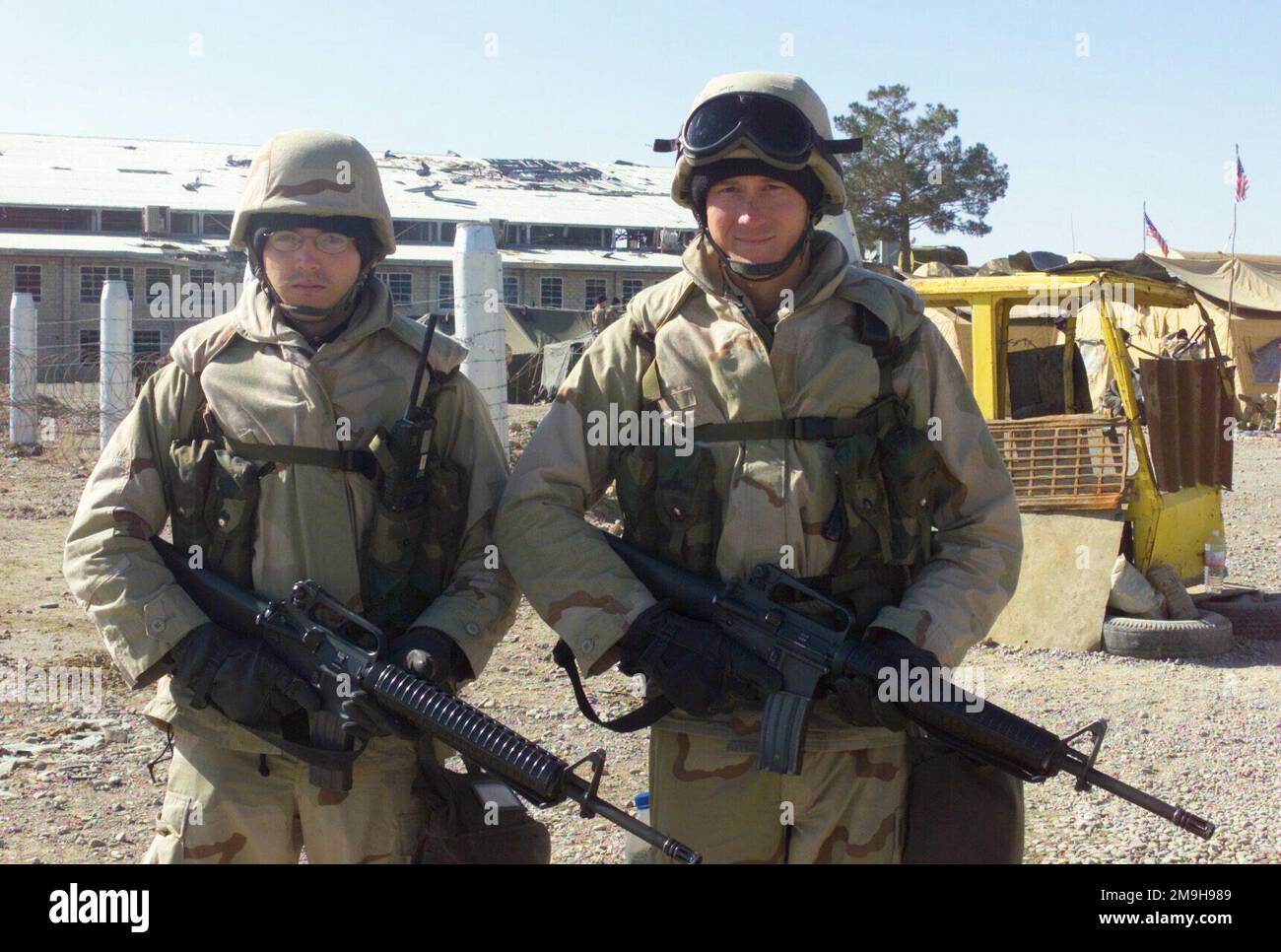 Lance Corporal J. D. Gaskin (left), USMC, and Lance Corporal R. Dejesus ...