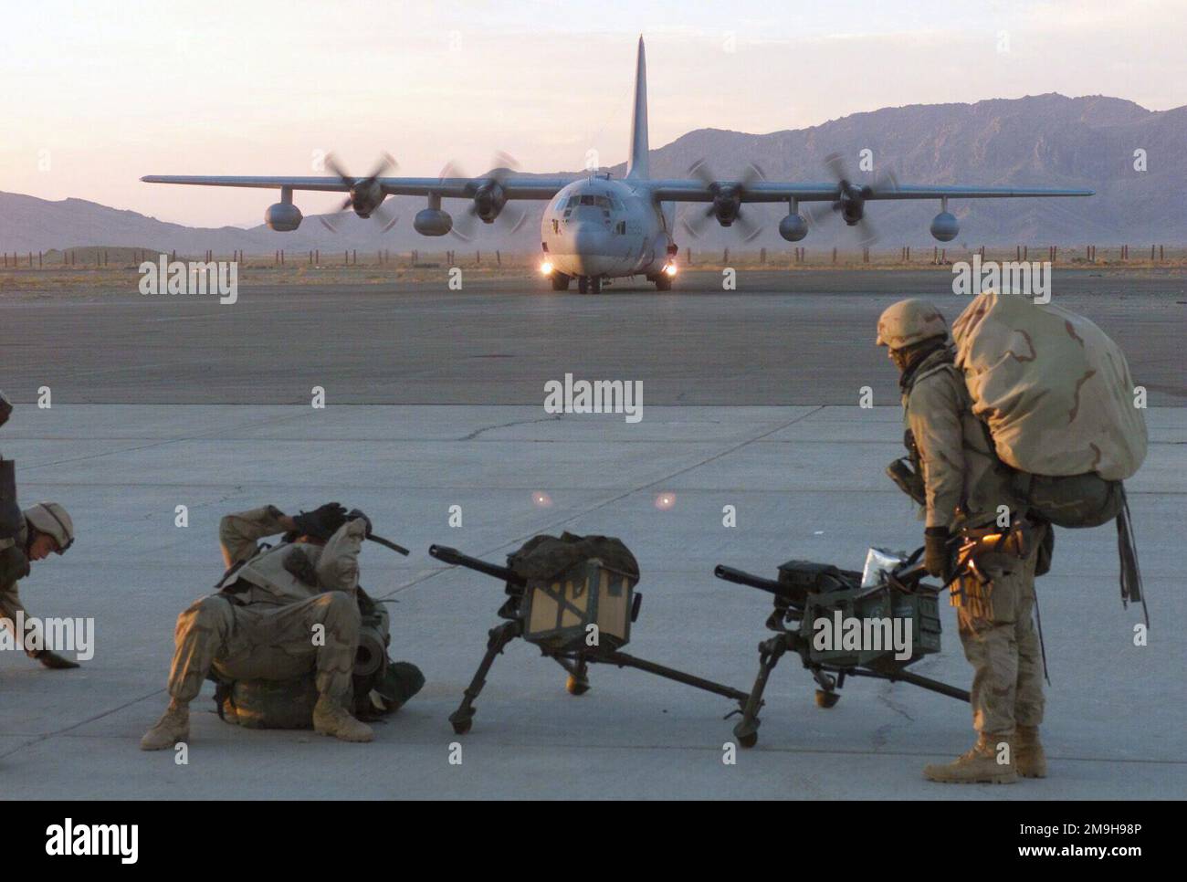 Marines with Headquarters and Service Company, Battalion Landing Team 3 ...