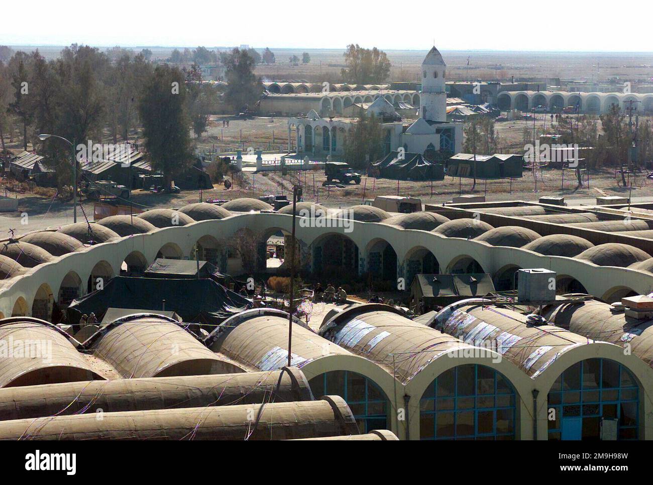 A view of the mosque at the Kandahar International Airport, Kandahar ...