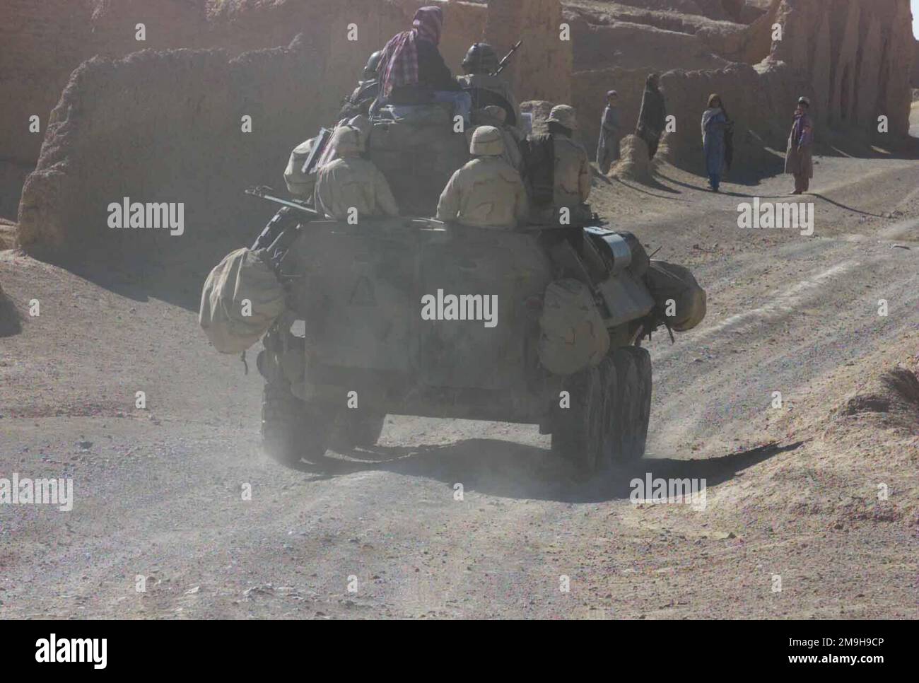 With an Afghan interpreter onboard their Light Armored Vehicle (LAV-25 ...