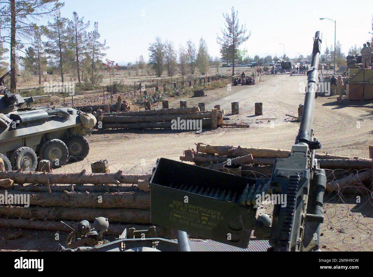 A view from the turret of a Light Armored Vehicle-25 (LAV-25) assigned ...