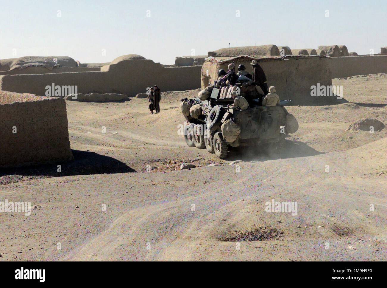 Riding in on a Light Armored Vehicle-25 (LAV-25) the Marines with Alpha ...