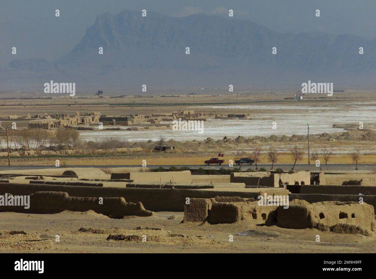 A view of an Afghan village near the Kandahar International Airport ...