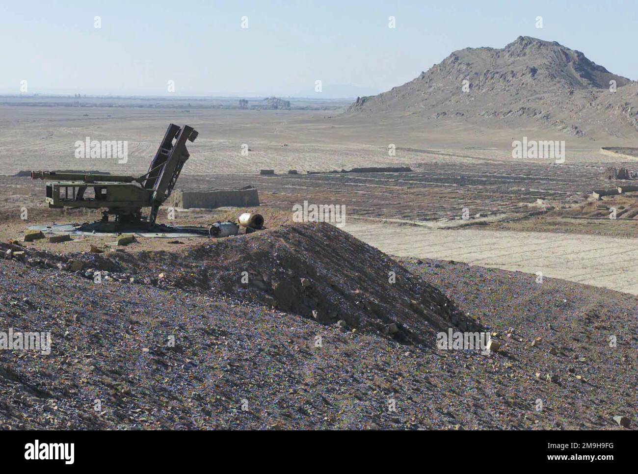 A view of a Soviet surface to air missile, possibly an SA-5, site ...