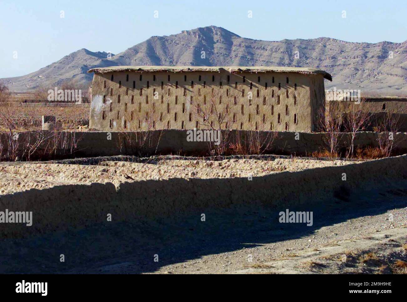 An Afghan agricultural storage barn in a village near the Kandahar ...
