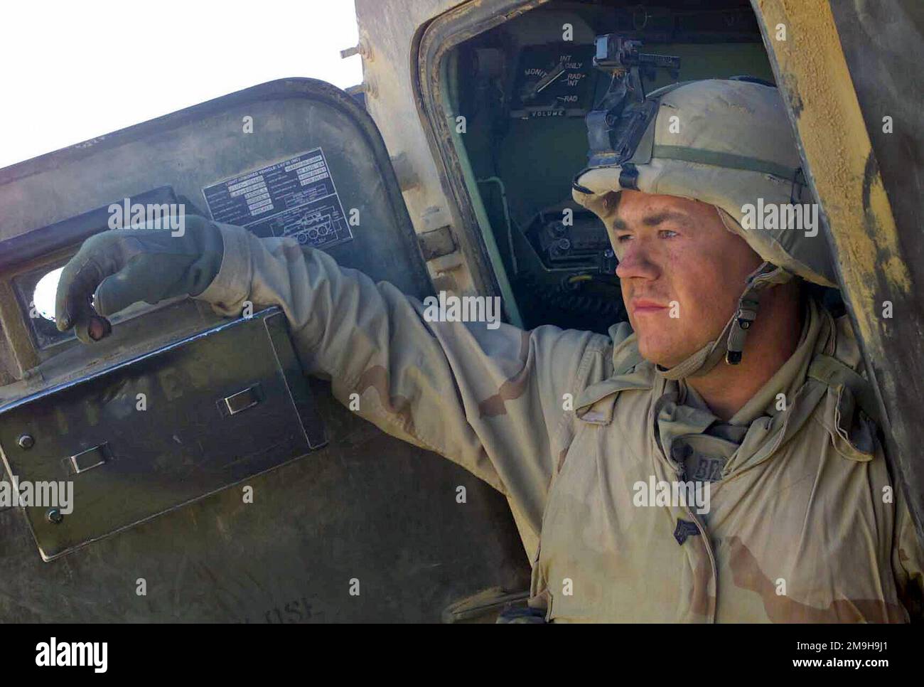Sergeant Brown, USMC, with Alpha Company, Second Light Armor ...