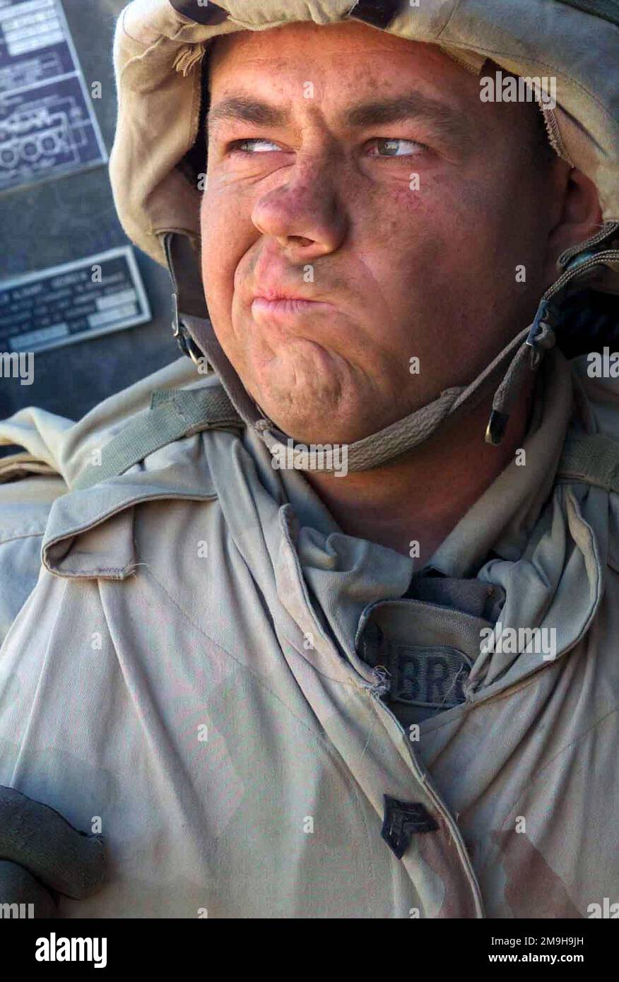 Sergeant Brown, USMC, with Alpha Company, Second Light Armor ...