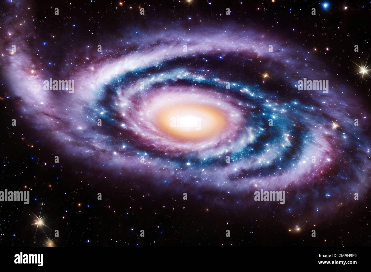 Spiral galaxy, illustration from the Milky Way Stock Photo - Alamy